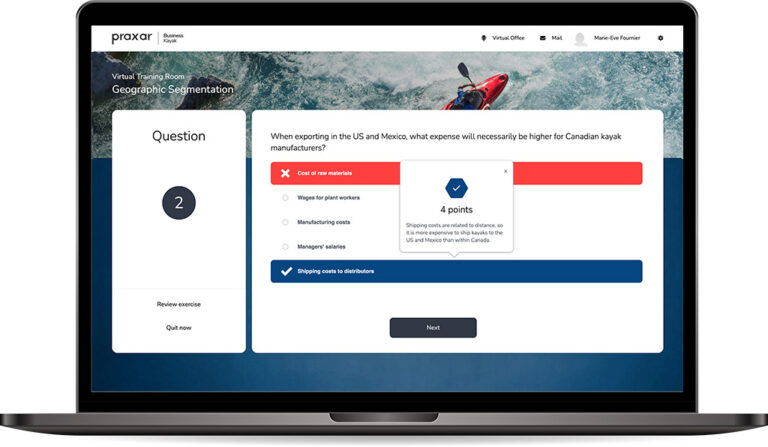 Interactive simulation for business students | Praxar